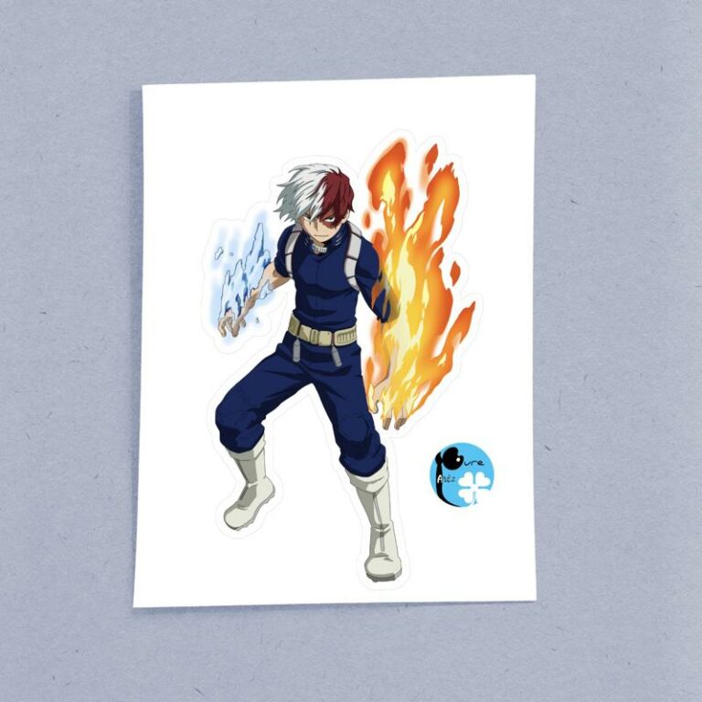 Shoto Todoroki MHA I – Anime Sticker - PureArtz